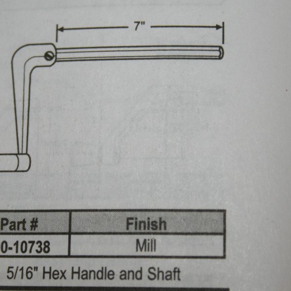 Hex Handle and shaft Crank Handle 900-10738